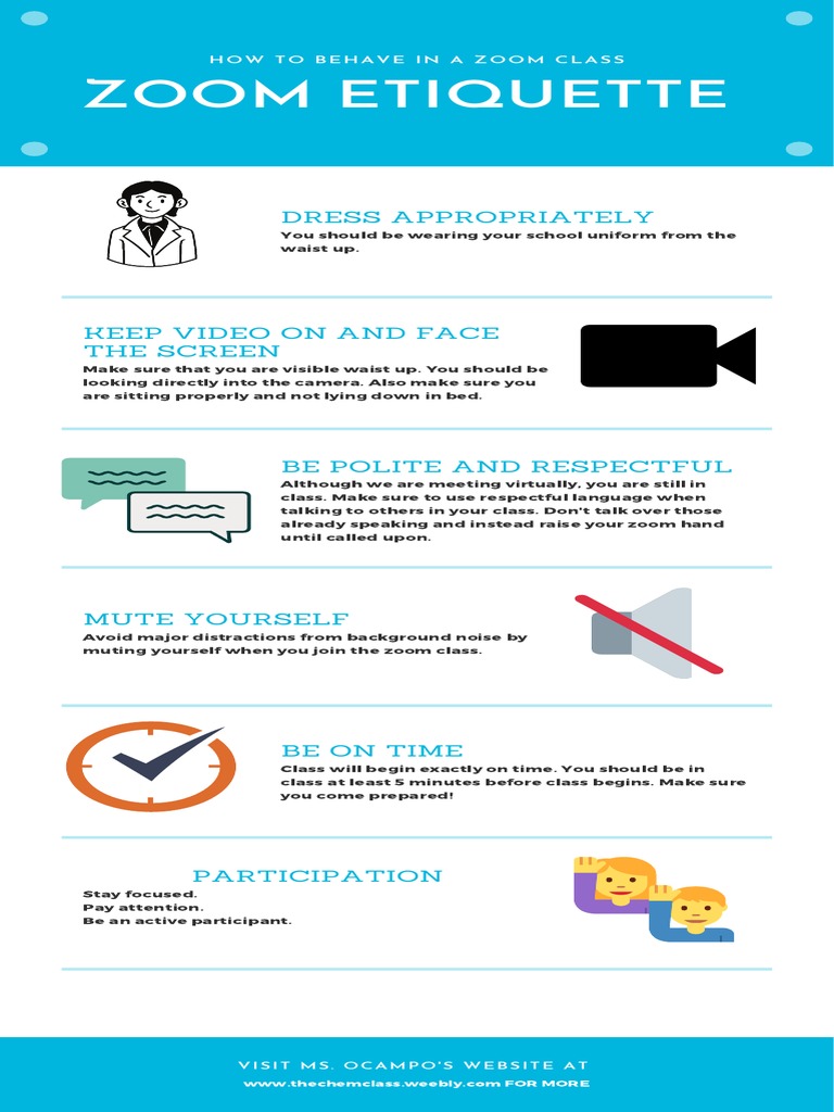 Zoom Class Etiquette Guidelines | PDF
