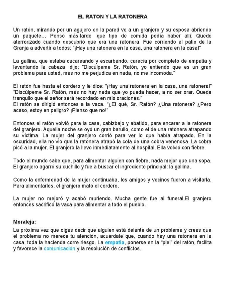 El Raton y La Ratonera | PDF