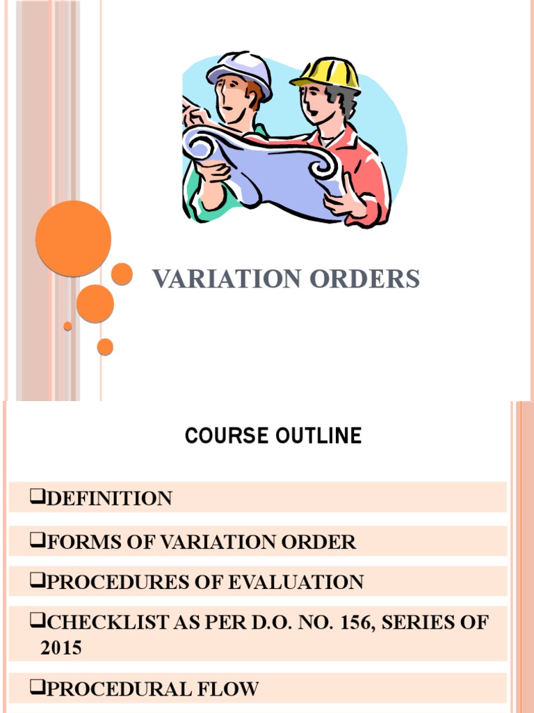 Variation Orders for Contractors | PDF | General Contractor | Cashier's ...