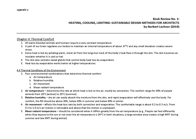 Heating, Cooling, Lighting: Sustainable Design Methods For Architects | PDF