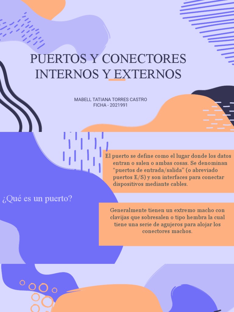 Puertos y Conectores Internos y Externos | PDF | USB | Periférico