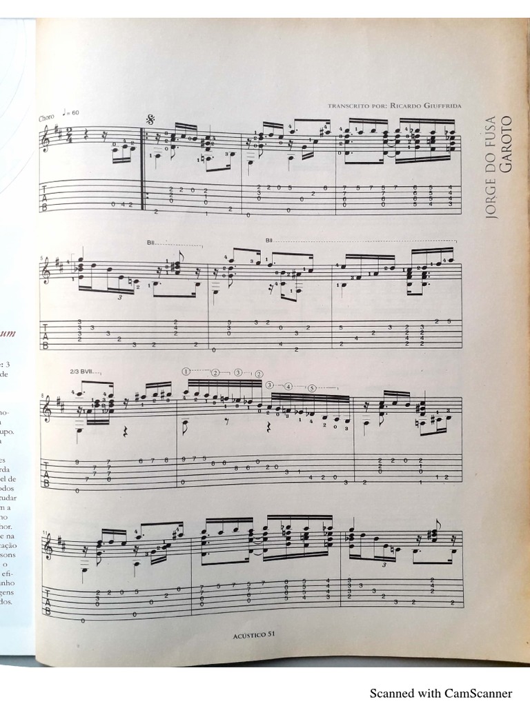 Chords Tabs Garoto de Jorge Do Fusa | PDF