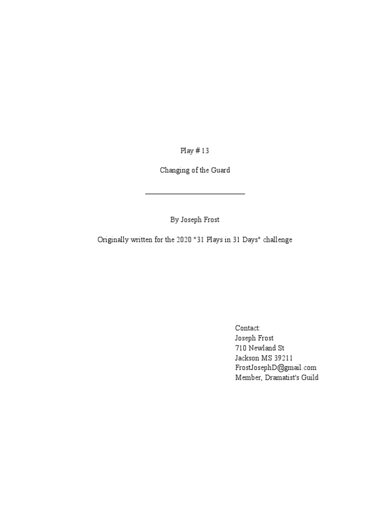 Changing of The Guard | PDF