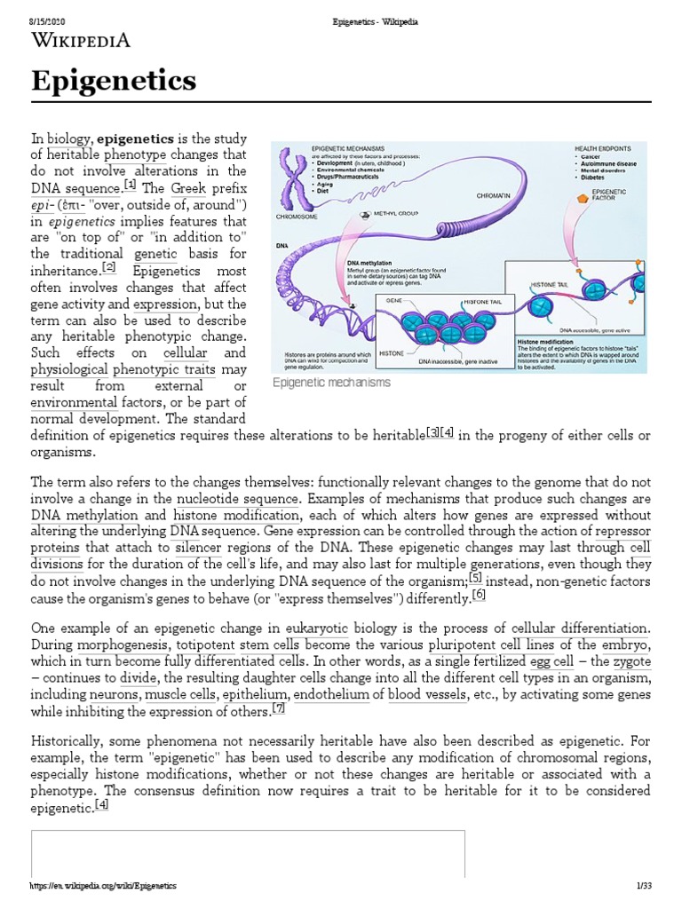 Epigenetics Family PDF | PDF | Epigenetics | Histone