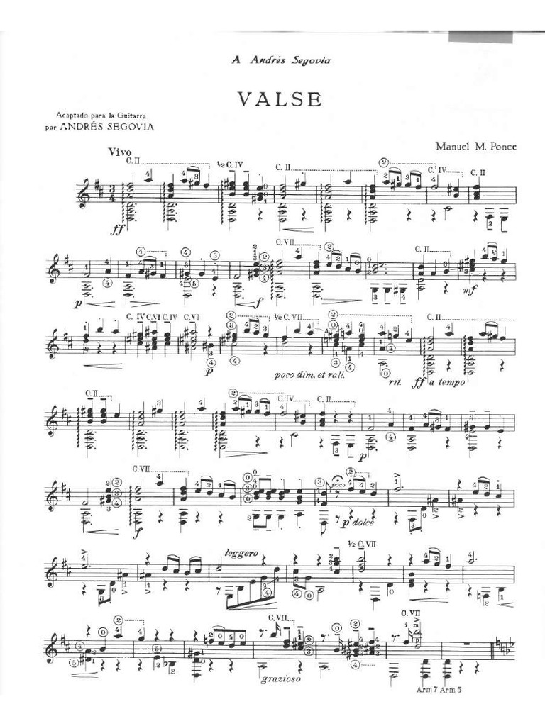 Valse by Manuel Maria Ponce PDF | PDF