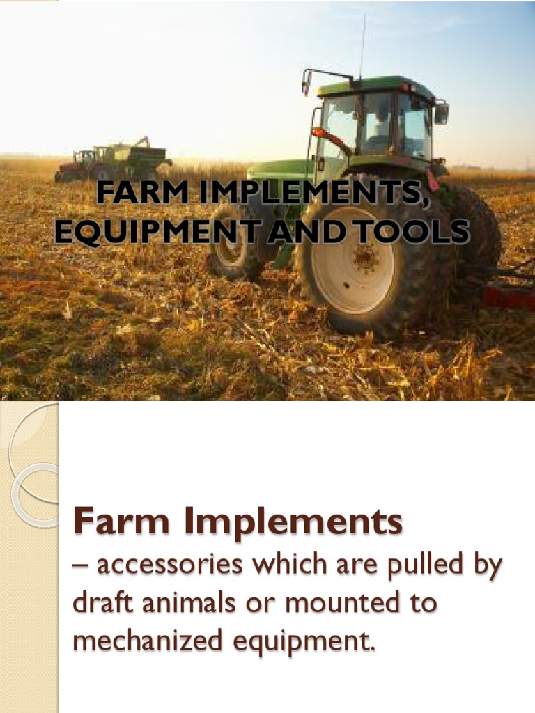 Farm Tools and Equipment Guide | PDF | Plough | Tillage