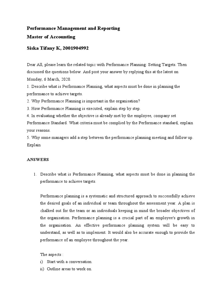 Assignment 4 | PDF | Performance Management | Employment