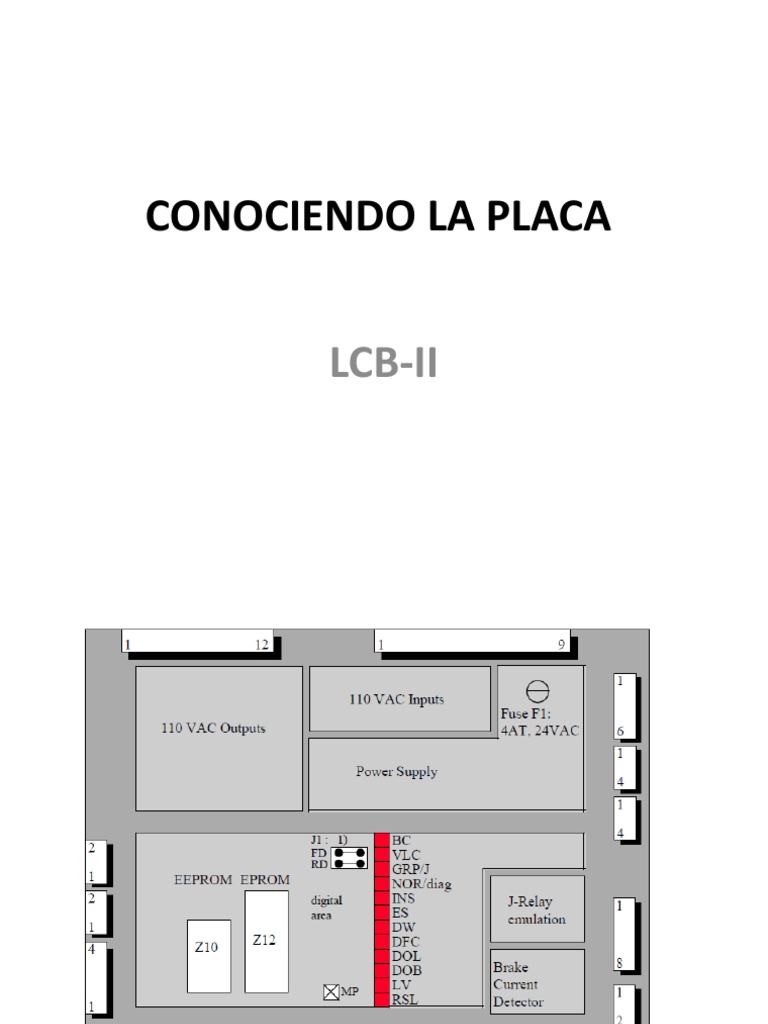 Placa LCB-II: Funcionamiento y Parámetros | PDF | Ascensor | Tecnología ...
