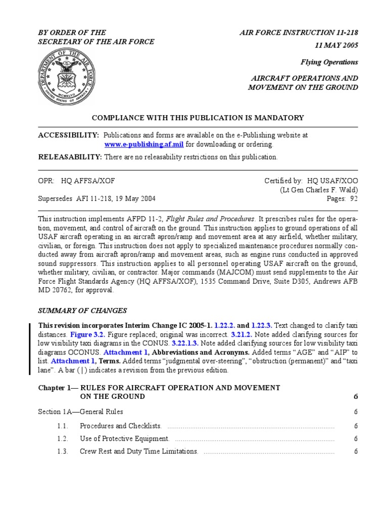 USAF Aircraft Marshalling | PDF | Air Traffic Control | Airport