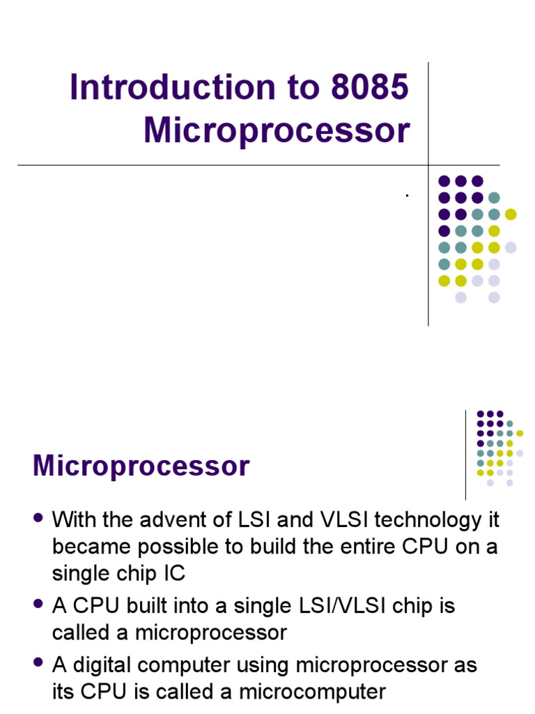 10-8085 Microprocessor-04-Aug-2020Material - I - 04-Aug-2020 - Introduction - To - 8085 ...