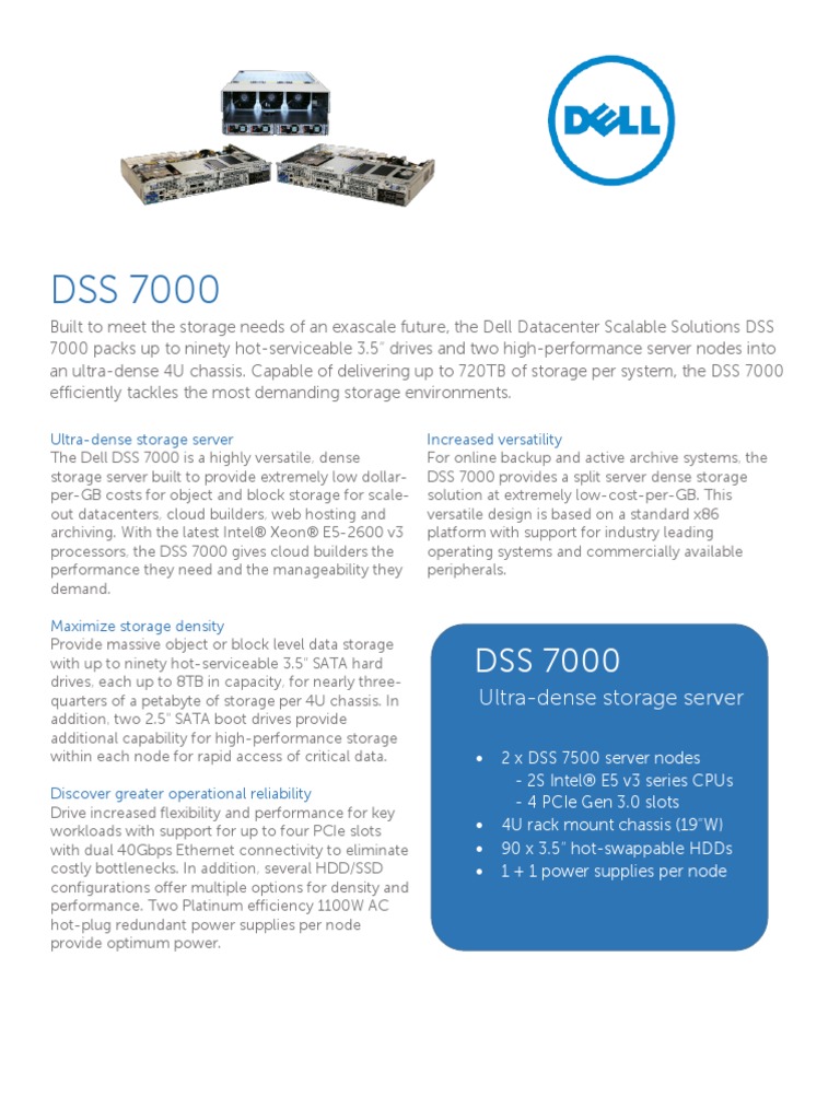DSS 7000 Spec Sheet | PDF | Computer Data Storage | Solid State Drive