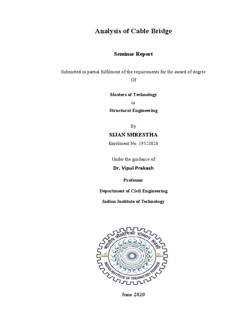 Cable-Stayed Bridge Analysis Report | PDF | Bridge | Stress (Mechanics)