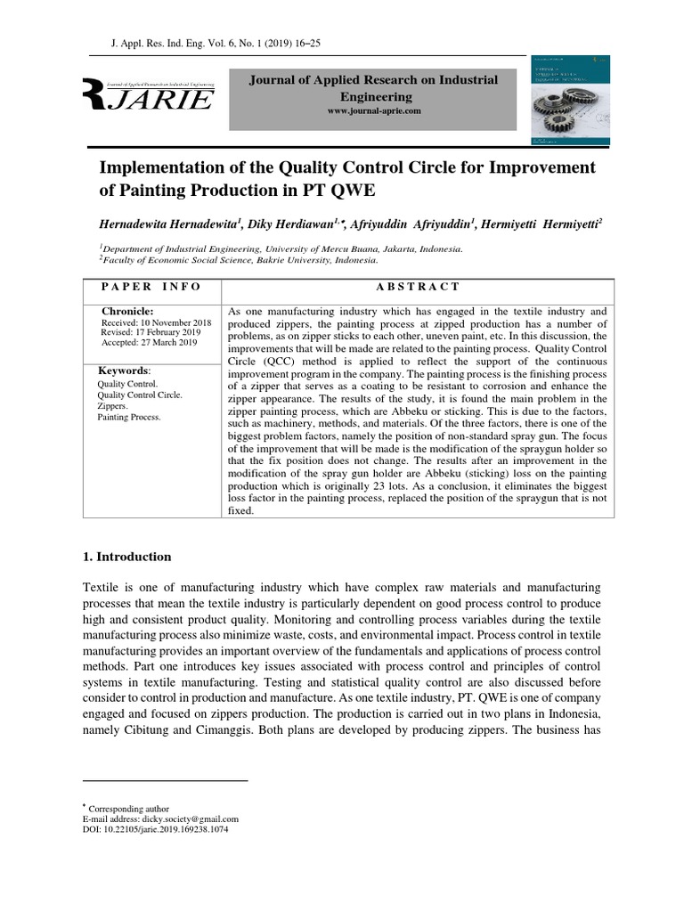 Implementation of The Quality Control Ci PDF | PDF | Process Control ...