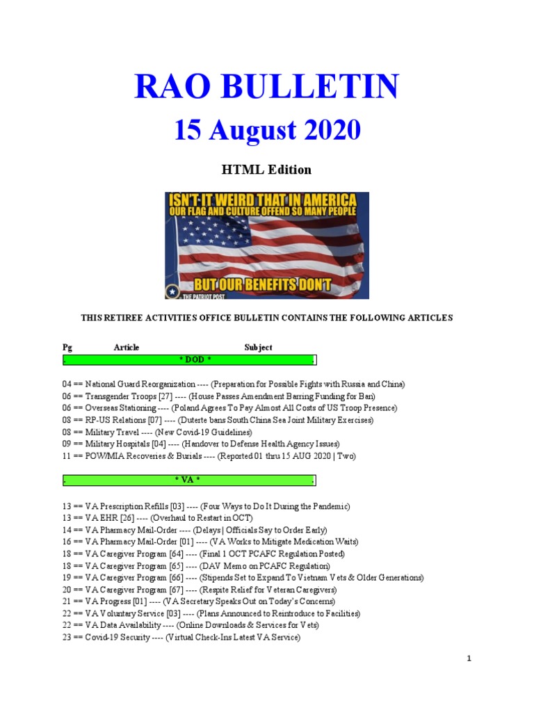 Bulletin 200815 (HTML Edition) | PDF | Medical Prescription | United ...