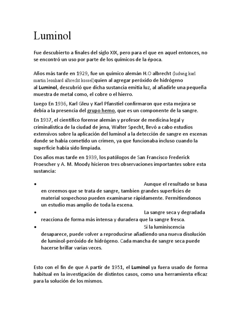Luminol | PDF