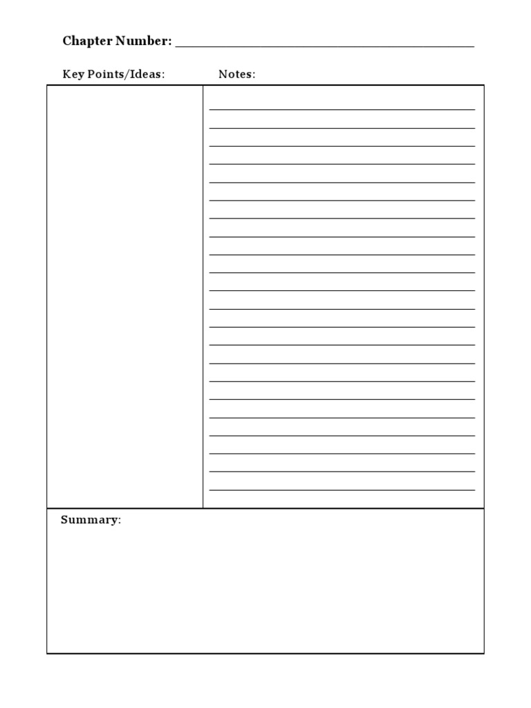 Chapter Number: - : Key Points/Ideas: Notes | PDF