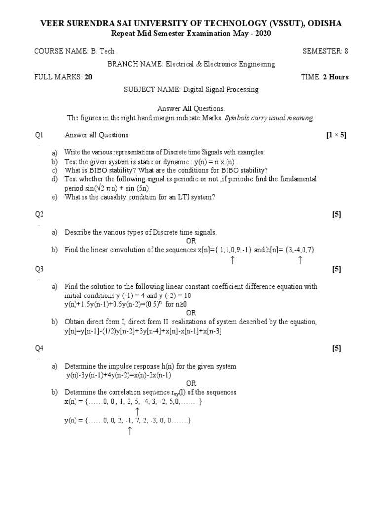DSP Mid Sem Q-Format | PDF | Signal Processing | Electronics