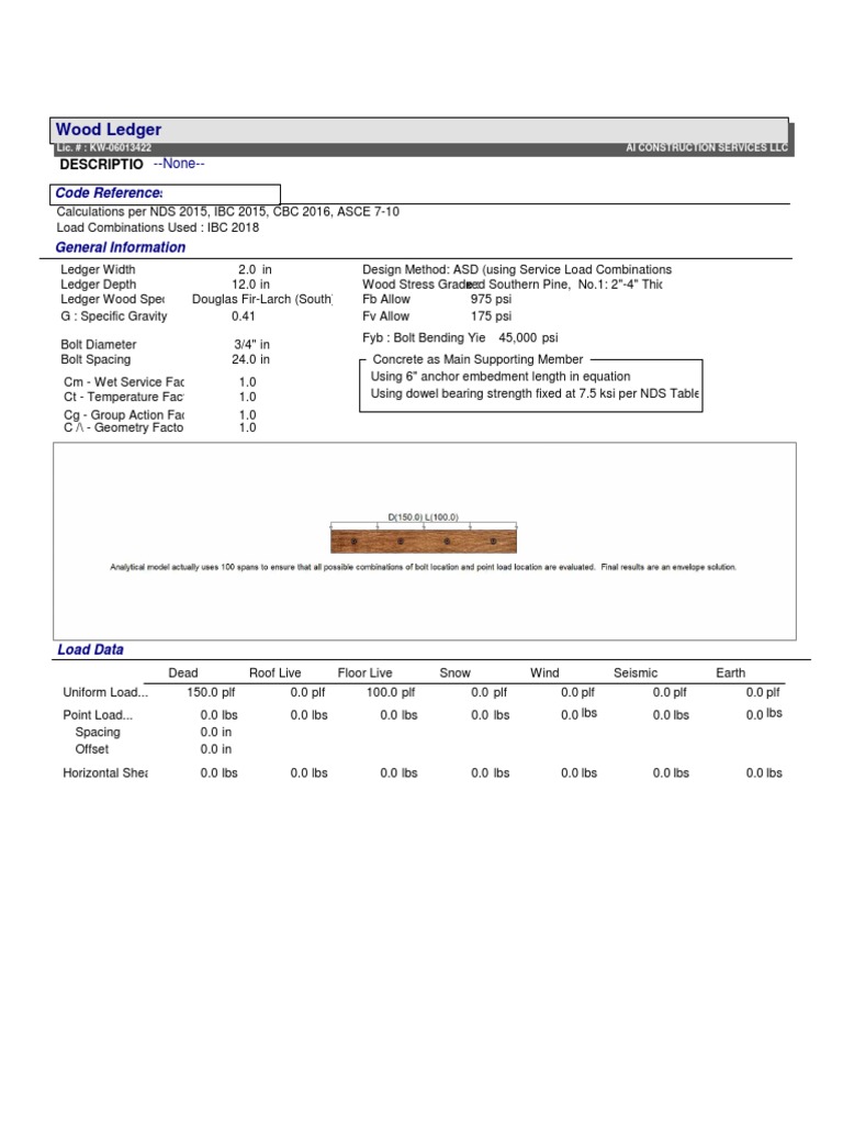 Wood Ledger | PDF | Stress (Mechanics) | Bending