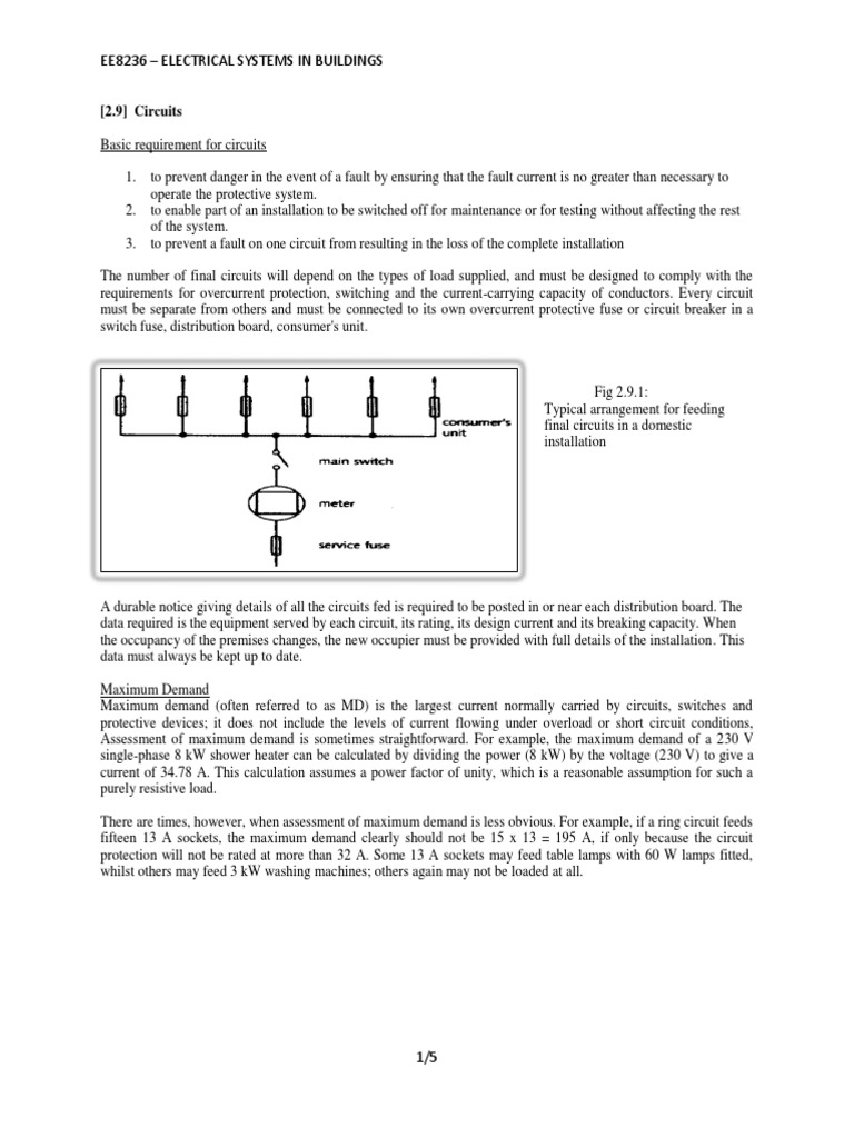 7-Circuit & Load Calculation | PDF | Fuse (Electrical) | Ac Power Plugs ...
