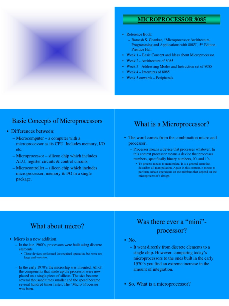 Basic Concepts of Microprocessors PDF | PDF | Central Processing Unit | Assembly Language