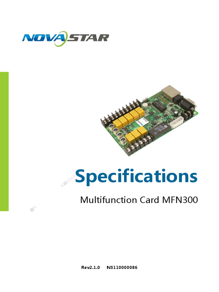 Multifunction Card MFN300 Specifications V2.1.0 PDF | PDF | Icon ...