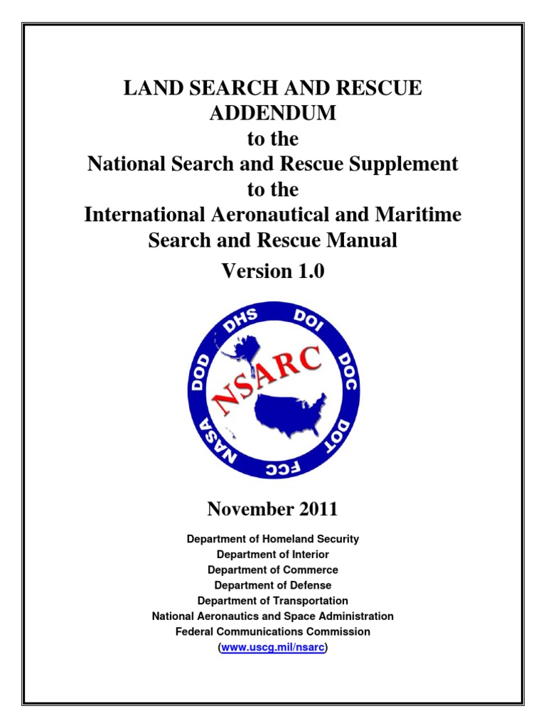 2011 1118 Published Land SAR Addendum 1.0 PDF | PDF