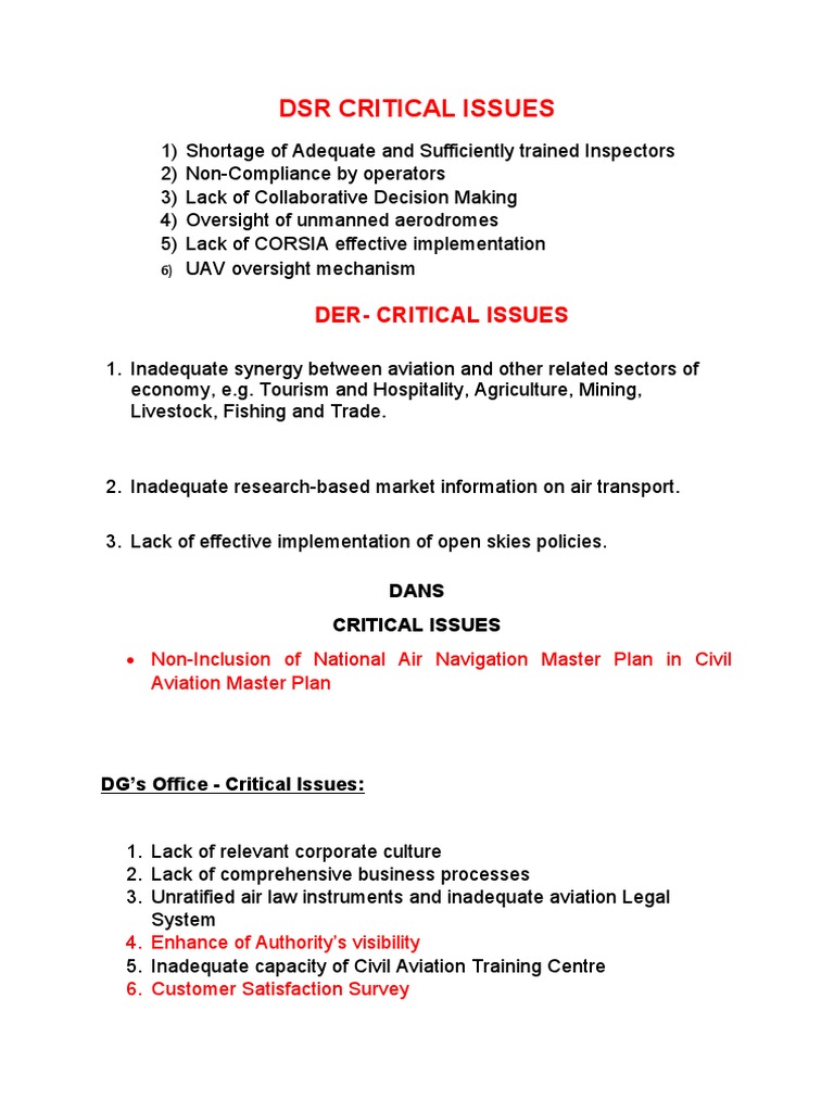 Critical Issues | PDF