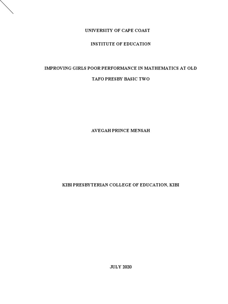 Avegah Prince Mensah Final Work | PDF | Teachers | Attitude (Psychology)