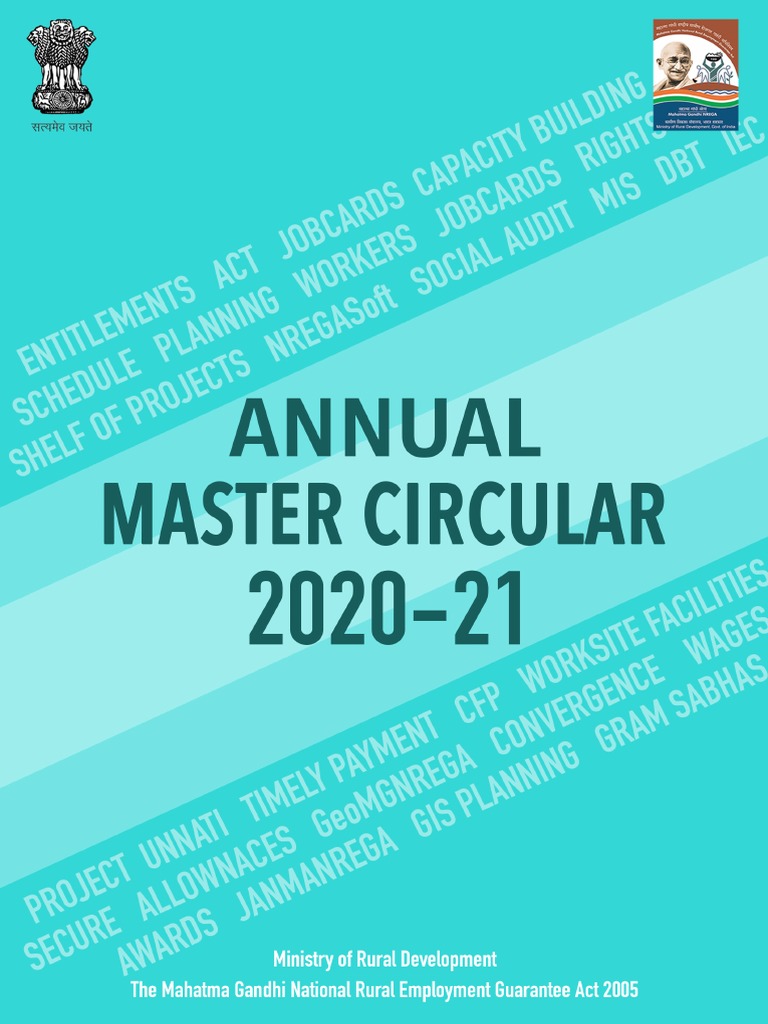 MGNREGA Annual Master Circular 2020-21 | PDF | Unemployment | Social ...