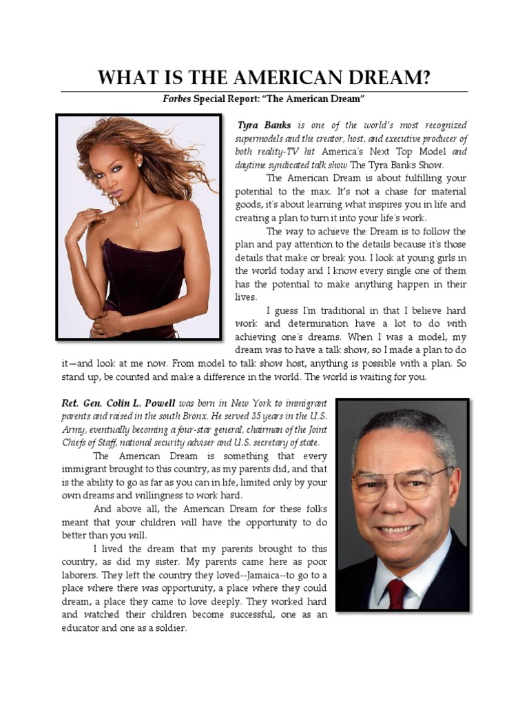 Defining the American Dream Today | PDF | American Dream