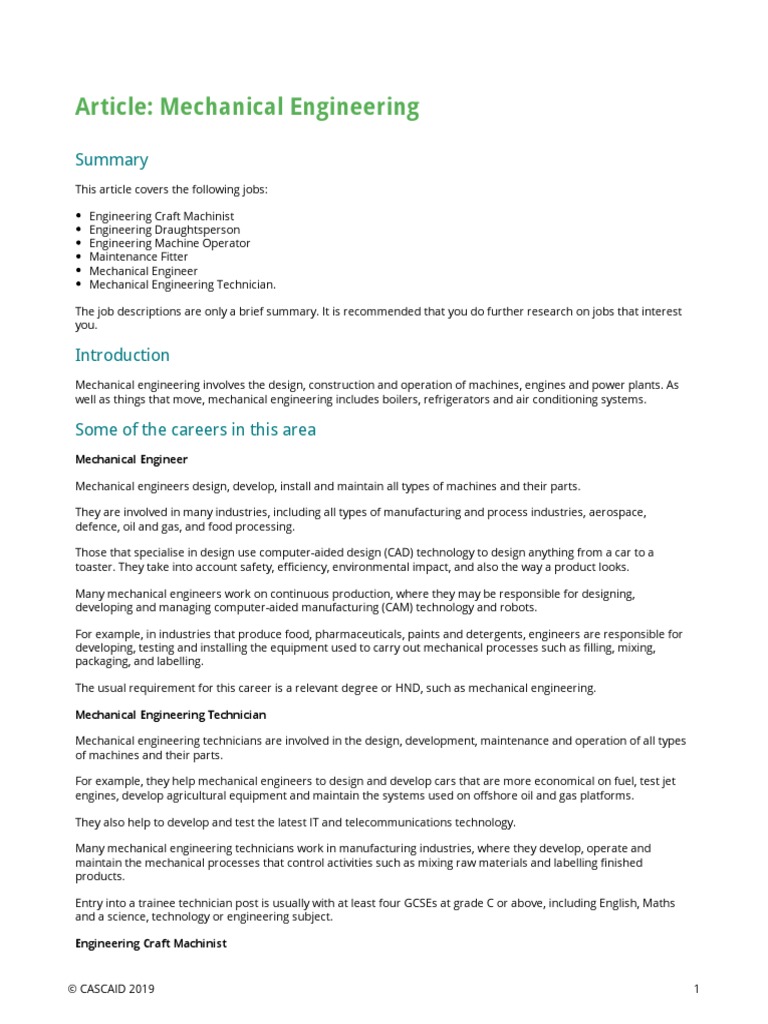 Article: Mechanical Engineering | Download Free PDF | Technical Drawing ...