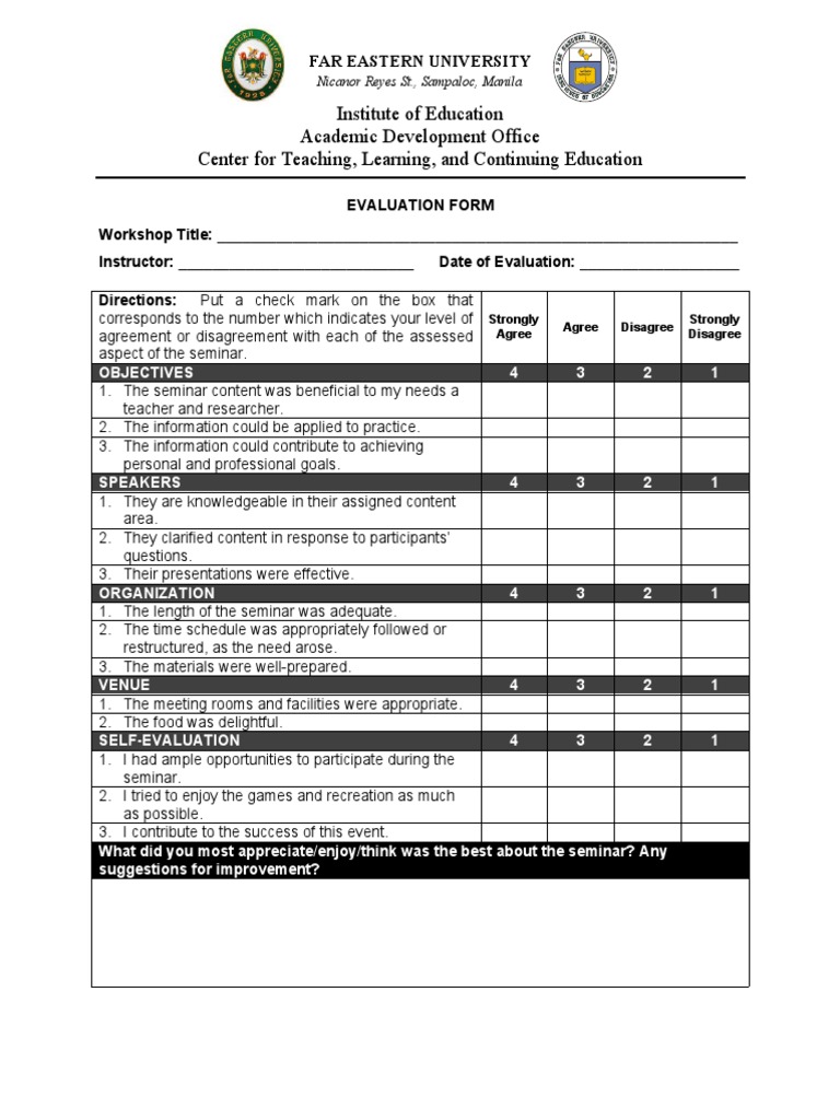 IE CPD Evaluation Form | PDF