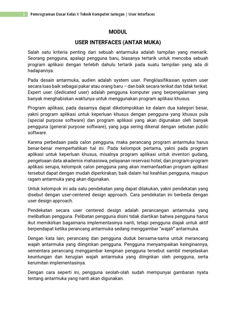 Desain Antarmuka Pengguna yang Efektif | PDF
