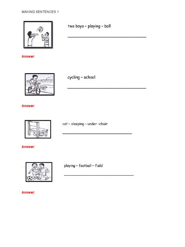 Making Sentences | PDF