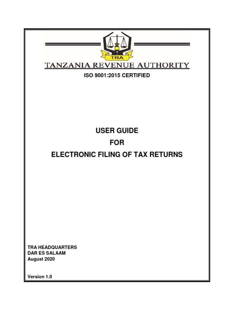 E-Filing User Guide for Tax Returns | PDF | Certification | Tax Return ...