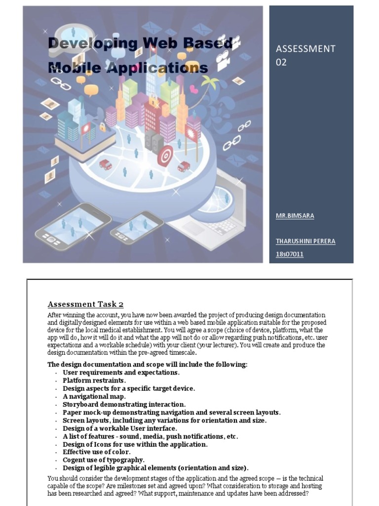 Developing Web Based Mobile Applications: Assessment 02 | PDF | Mobile ...