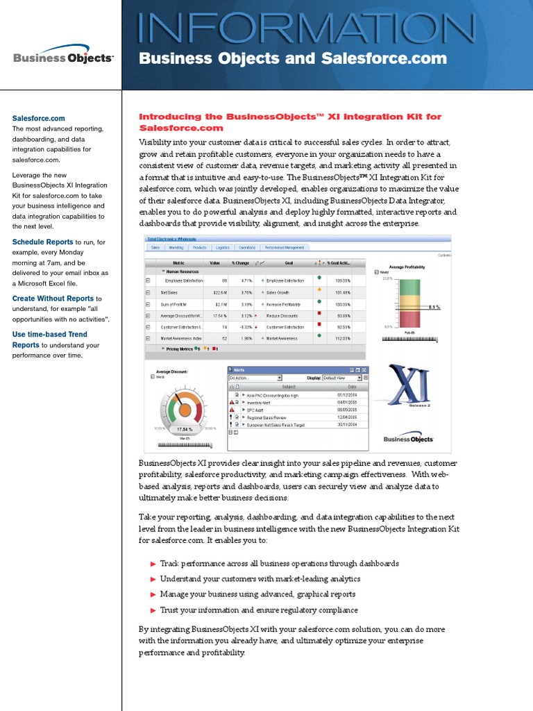 Introducing The Businessobjects™ Xi Integration Kit For: X X X X | PDF ...