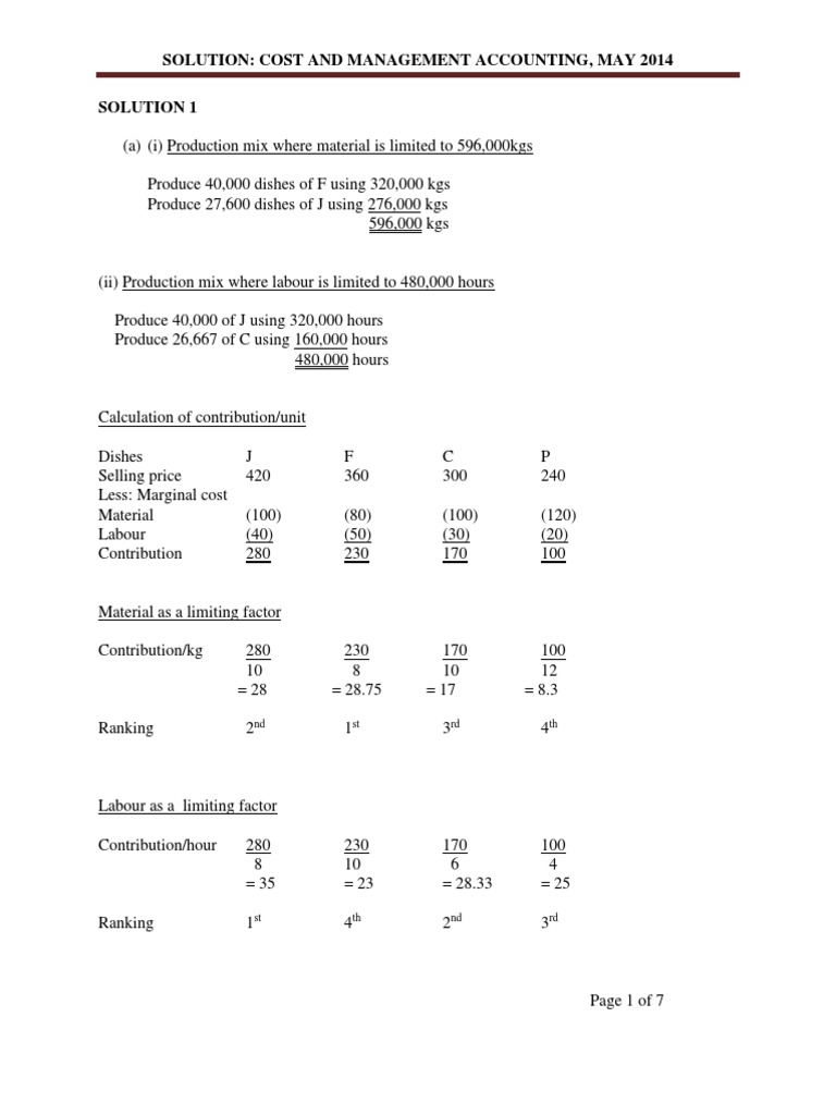 Cost and Management Accounting | PDF | Cost | Labour Economics