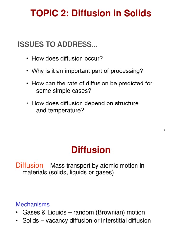 2.2.solidification, Imperfection (Defect) in Solids, and Diffusion | PDF | Solid | Diffusion