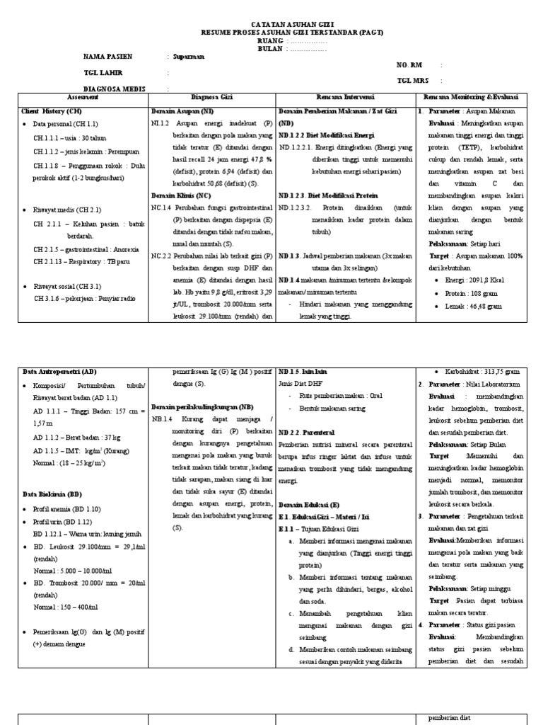 NCP Diet TBC Dewasa | PDF