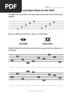 Notes of Stave Worksheets PDF | PDF | Clef | Musical Notation