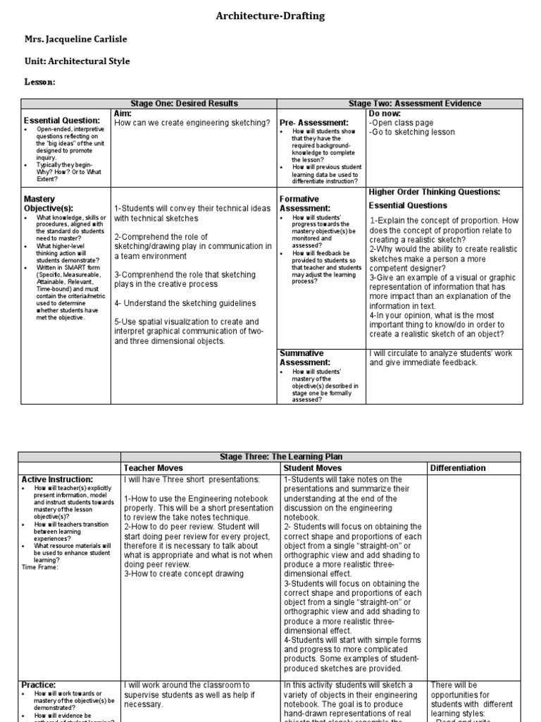 Mrs. Jacqueline Carlisle Unit: Architectural Style Lesson | PDF ...