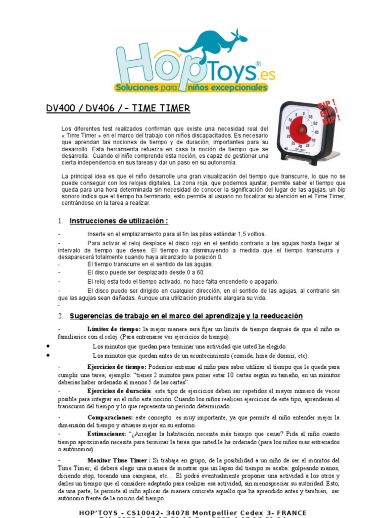 DV400 DV406 Time Timer | PDF