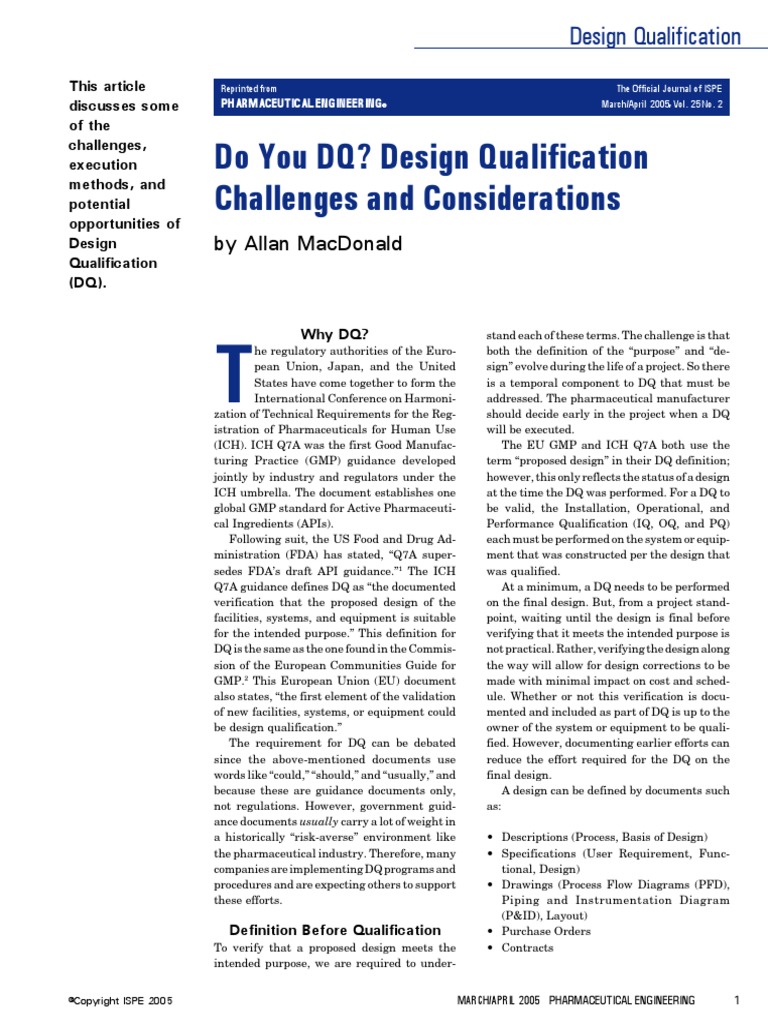 Do You DQ? Design Qualification Challenges and Considerations | PDF ...
