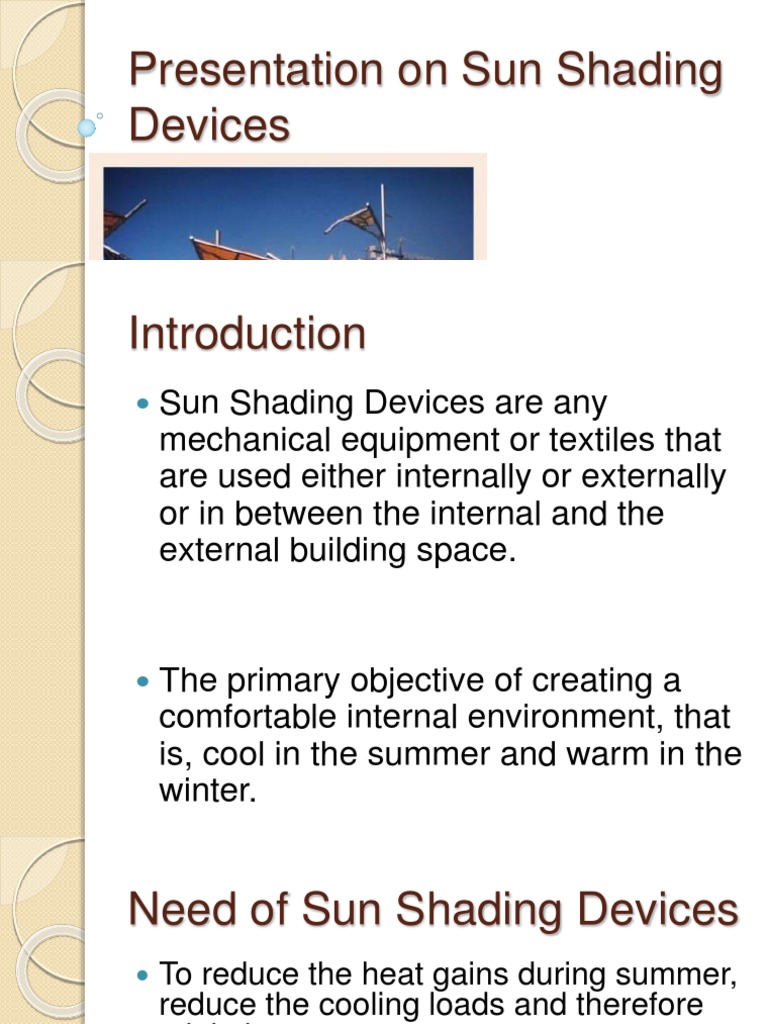 Presentation On Sun Shading Devices | PDF | Building Technology ...
