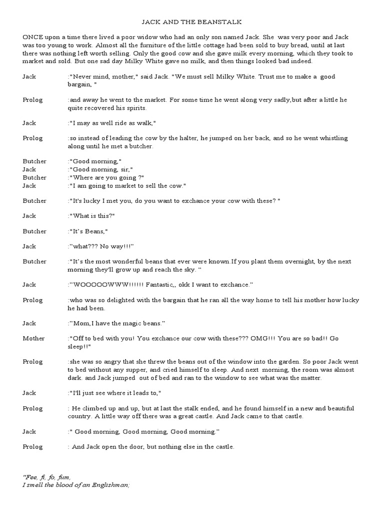 "Fee, Fi, Fo, Fum, I Smell The Blood of An Englishman | PDF