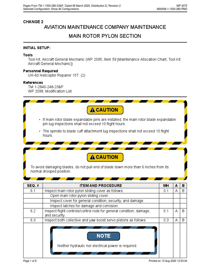 M00006-1-1520-280-PMD Main Rotor Pylon Section | PDF | Helicopter Rotor ...
