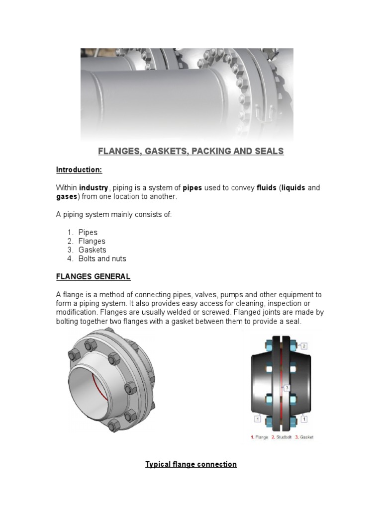 Flange Notes | PDF | Screw | Pipe (Fluid Conveyance)