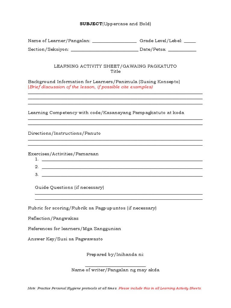Learning Activity Sheets Template | PDF | Global Warming | Causality