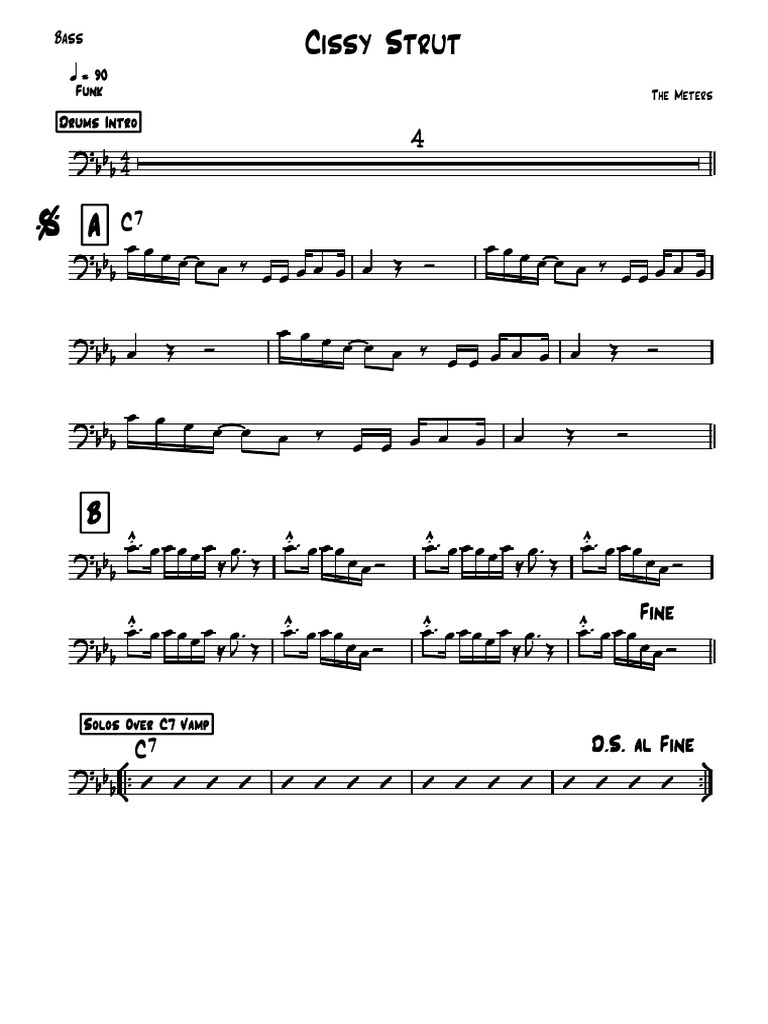 Cissy Strut - Bass PDF | PDF